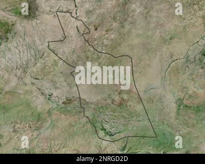 East Darfur, state of Sudan. High resolution satellite map. Locations ...