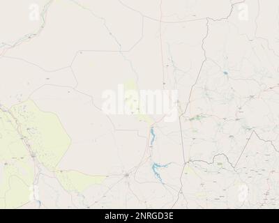 Kassala, state of Sudan. Open Street Map. Locations of major cities of ...
