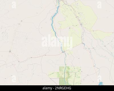 White Nile, state of Sudan. Open Street Map. Locations and names of ...