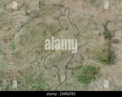 West Darfur, state of Sudan. High resolution satellite map. Locations ...