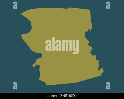 Commewijne, district of Suriname. Solid color shape. Corner auxiliary ...