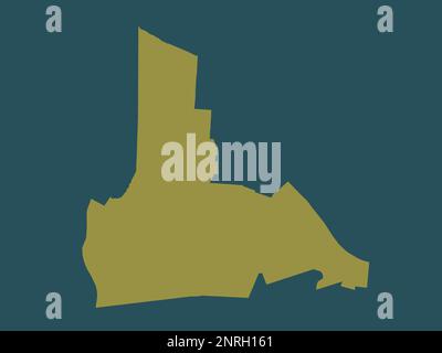 Wanica, district of Suriname. Solid color shape. Locations and names of ...