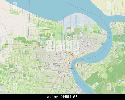Paramaribo, district of Suriname. Open Street Map. Locations and names ...
