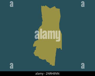 Lubombo, district of Eswatini. Solid color shape. Locations and names ...