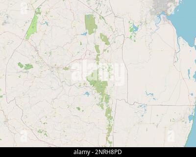 Lubombo, district of Eswatini. Open Street Map. Corner auxiliary ...