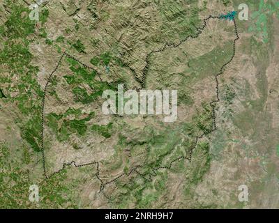 Manzini, district of Eswatini. High resolution satellite map. Locations ...
