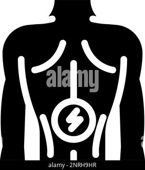 Lower back pain black glyph icon Stock Vector Image & Art - Alamy