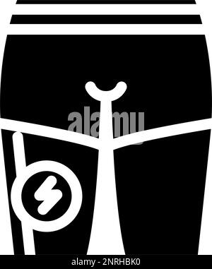 Hip pain glyph icon, body pain and human disease, hip trauma vector ...