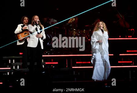 CORRECTING TO SWEDISH SINGER AGNES - Swedish singer Agnes on stage at ...
