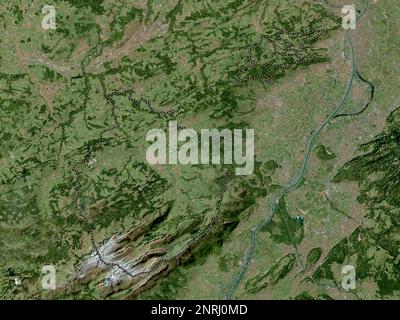 Appenzell Innerrhoden, canton of Switzerland. High resolution satellite ...