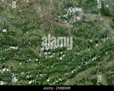 Basel-Landschaft, canton of Switzerland. Low resolution satellite map ...