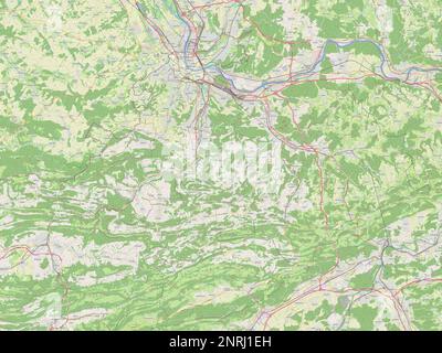 Basel-Landschaft, canton of Switzerland. Open Street Map. Locations and ...
