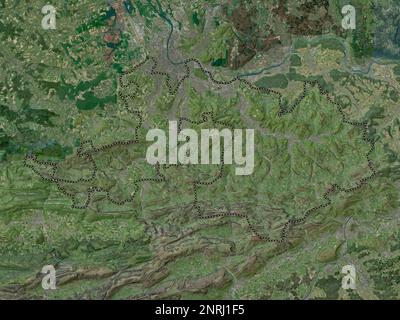 Basel-Landschaft, canton of Switzerland. High resolution satellite map ...