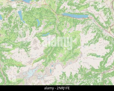 Glarus, canton of Switzerland. Open Street Map. Locations and names of ...