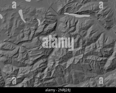 Glarus, canton of Switzerland. Elevation map colored in wiki style with ...