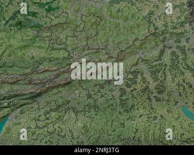 Solothurn, canton of Switzerland. High resolution satellite map ...