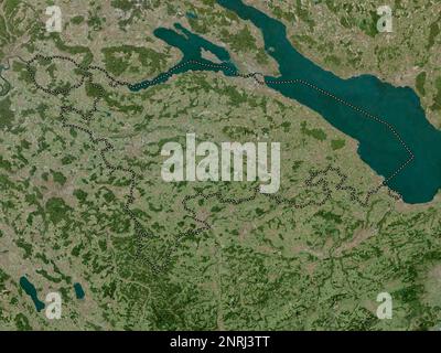 Thurgau, canton of Switzerland. High resolution satellite map ...