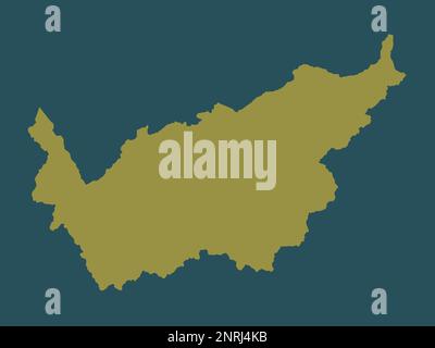 Valais, canton of Switzerland. Solid color shape. Locations of major ...