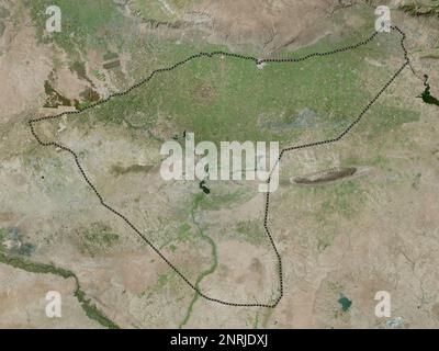 Al Hasakah, province of Syria. High resolution satellite map. Corner ...