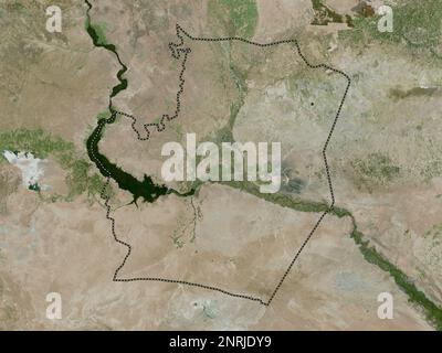 Map of Al-Raqqah, Syria, satellite view map in 3d . Black and white ...