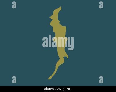 Shape of Quneitra, province of Syria, with its capital isolated on ...