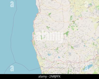 Tartus, province of Syria. Open Street Map. Locations of major cities ...