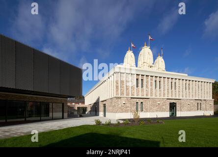 Rear view morning light. Shree Swaminarayan Mandir, Oldham, United ...