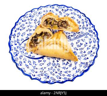 whole and cut ochpochmak on plate isolated Stock Photo - Alamy