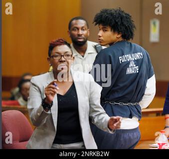 Barron Brantley leaves the courtroom for a preliminary hearing, Friday ...