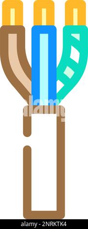 nm nonmetallic cable wire color icon vector illustration Stock Vector ...