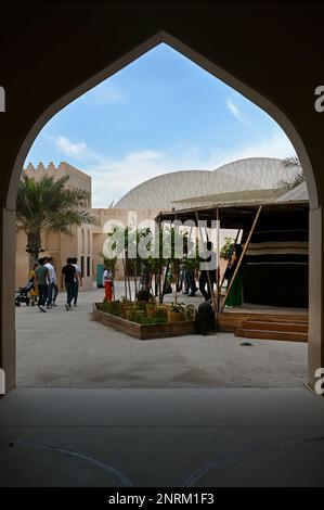 The old palace of Sheikh Abdullah bin Jassim Al Thani on the grounds of ...