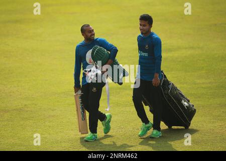 Mehedi Hasan Miraz during practice as Bangladesh One Day International ...