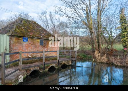 The Eel House, a historic brick building on the river Alre in Alresford ...