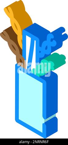 twisted pair cable isometric icon vector illustration Stock Vector ...