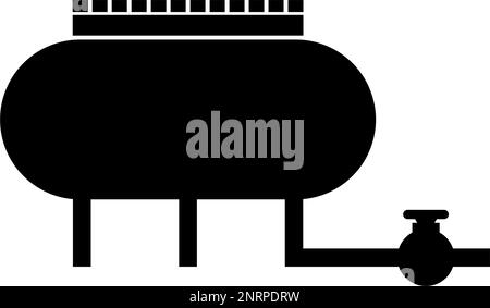 Propane gas and gas station and flame silhouette icon set. Editable ...