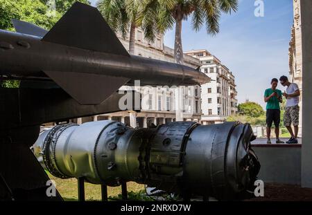 Havana. Cuba. The Granma memorial in the Museum of the Revolution ...