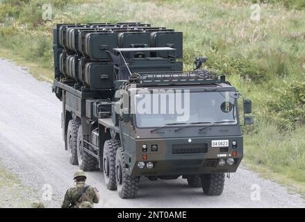 Japanese SSM unit vehicle which is launcher surface-to-ship missile ...