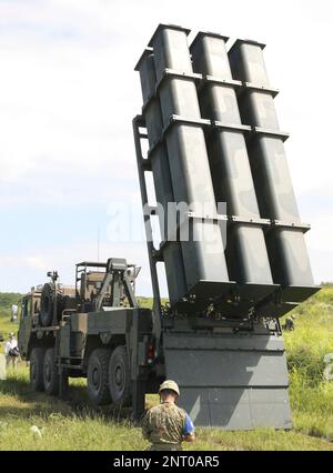 Japanese SSM unit vehicle which is launcher surface-to-ship missile ...