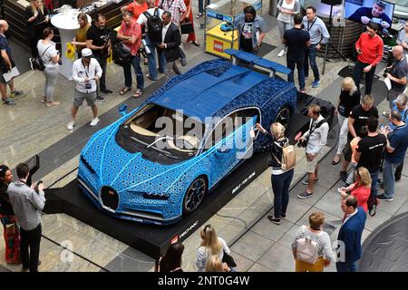 The life-size Lego Technic Bugatti Chiron is on display at the WestEnd ...
