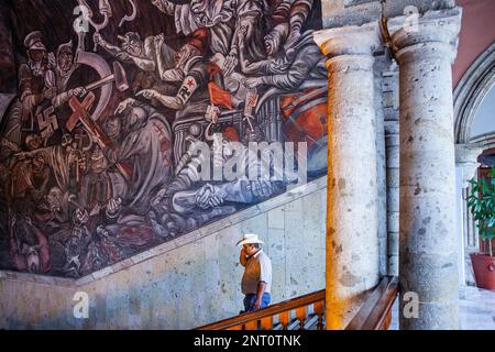 Jose Clemente Orozco mural "The Man of Fire" in the main chapel of the ...
