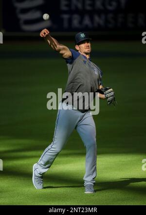 Seattle Mariners relief pitcher Brennan Bernardino throws a pitch ...