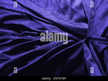 Deep blue glossy cloth texture background. Natural textile material ...