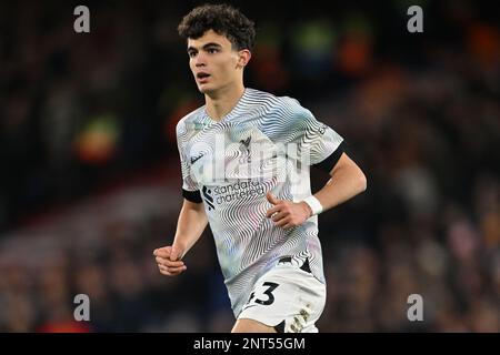 LONDON, ENGLAND - FEBRUARY 25: Stefan Bajcetic of Liverpool FC during ...
