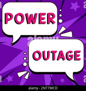 Sign displaying Power Outage. Business concept The ability to influence ...