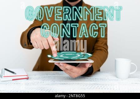 Conceptual display Government Contact. Business concept debt security ...