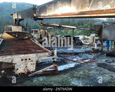 Explosions fishing boat Stock Photo - Alamy