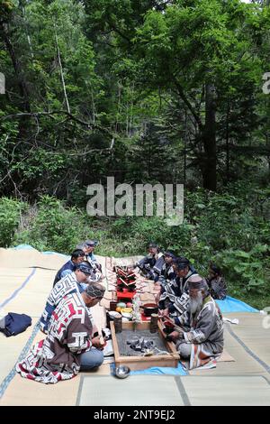 "Kamuinomi," a ritual of the Ainu indigenous people, is performed in ...