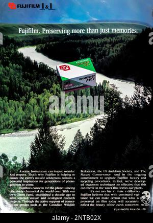 Fuji color film advert in a Natgeo magazine October 1982 Stock Photo ...
