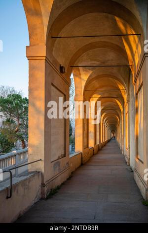 Portico at sunset, arcades to Colle della Guardia, longest arcade in ...