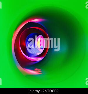 View into a tunnel, corridor, colourful walk-in tent, surreal labyrinth ...